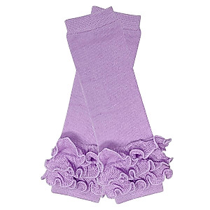 Bowbear 5 Pair Cheerful Ruffles Baby Leg Warmers, Pink, Purple, Black, White, Gray