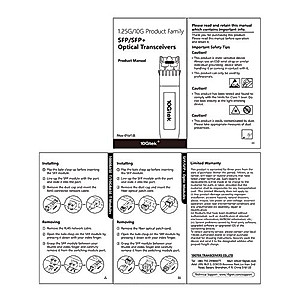 10Gtek 10GBase-SR SFP+ LC Transceiver, 10G 850nm Multimode SFP Module, up to 300 Meters, for Cisco SFP-10G-SR, Meraki MA-SFP-10GB-SR, Ubiquiti UniFi UF-MM-10G, Fortinet, Mikrotik and More, Pack of 10