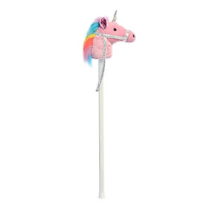 Aurora - Ride-On - 37" Giddy Up Stick Unicorn - Pink