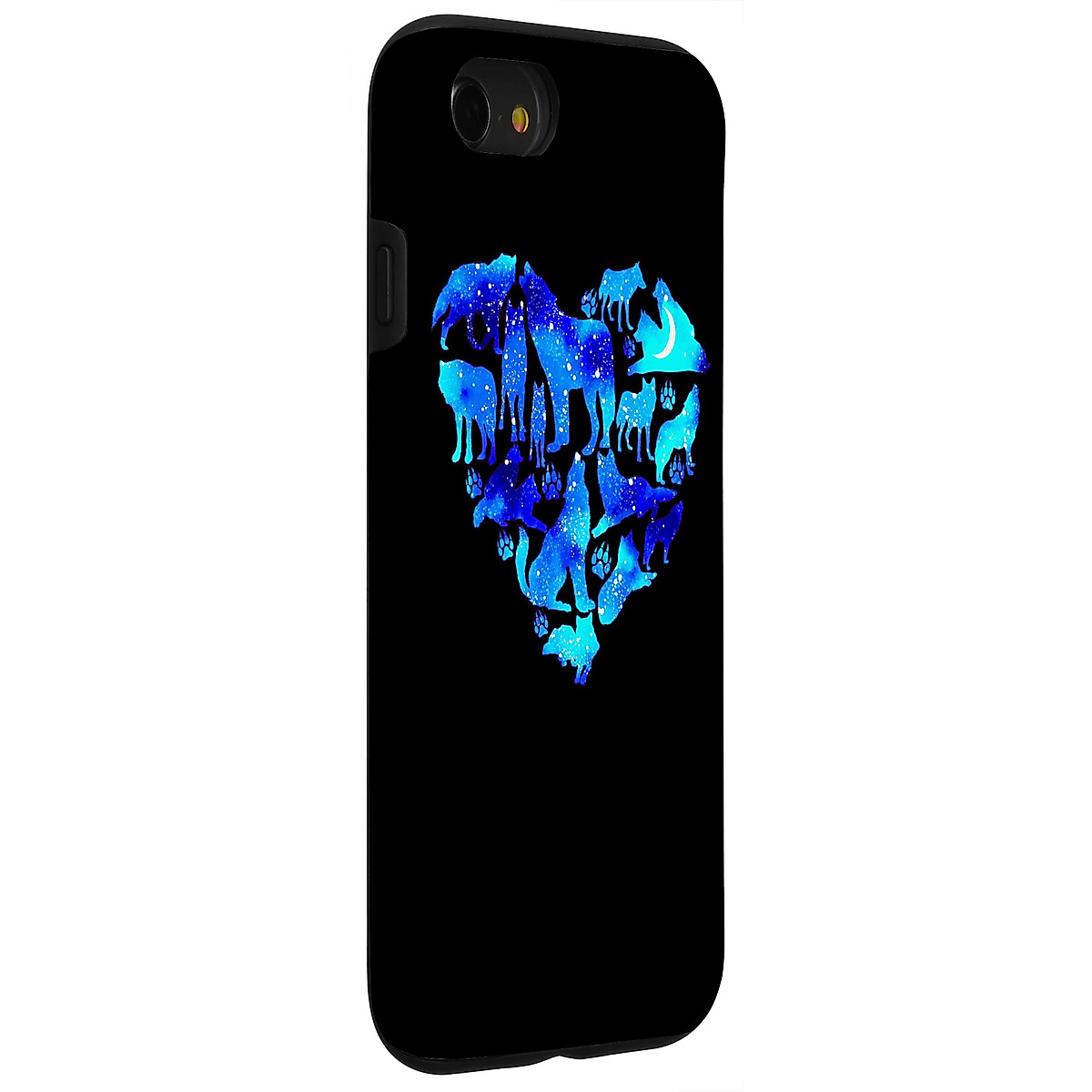 iPhone SE (2020) / 7 / 8 Wolf Lover Valentine Heart Just Girl Who Loves Wolves Space Case