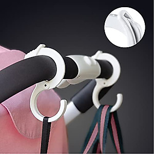 6pcs Plastic Multi-Purpose Rack Hooks S Hanging Hooks Hangers Organizer Clip Hook Table Edge Hook Cross Bar Hook Windproof Hook for Household Wardrobe Kitchen Portable Hook （White)