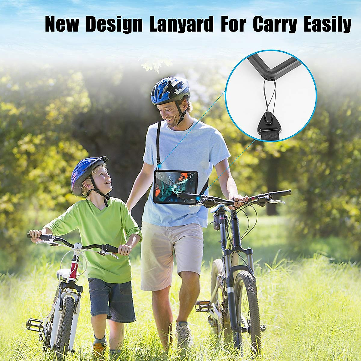 AICase IPad Pro 12.9 Inch Waterproof Cases,IP68 360 Degree Slim Dual Layer Armor Defender Shockproof Protective Case with Lanyard for iPad Pro 12.9" 2018