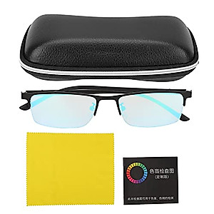 Colorblind Correcting Glasses, Weakness Glasses Color Blindness Glasses Red Green Colorblind Glasses Color Deficient Glasses with Glasses Case Color Blind Glasses for Men Women Outdoor Indoor
