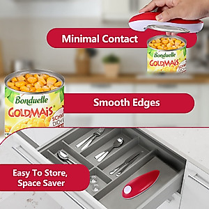 FlyBanboo Electric Can Opener, Can Opener Smooth Edge,Stainless Steel a Simple Push Automatic Electric Can,Best Kitchen Gadget for Arthritis
