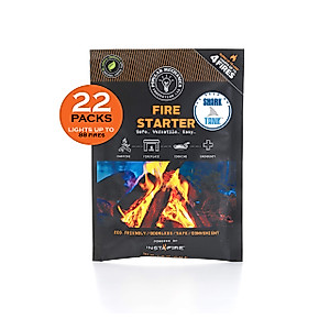 Insta-Fire Fire Starter (22 Packs) - Endorsed by Popular Mechanics - Camping, Emergencies, Hiking, Fishing, Boating, Fire Pits, Grilling, Survival, Food Storage, Boiling Water (as Seen on Shark Tank!)