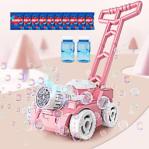 DOHLY Bubble Mower for Kids - Bubble Makers for Toddlers Automatic Bubble Lawn Mower with Music Summer Outdoor Backyard Gardening Bubble Toys Machine for Age 3+ Preschool Boys Girls Birthday Gift