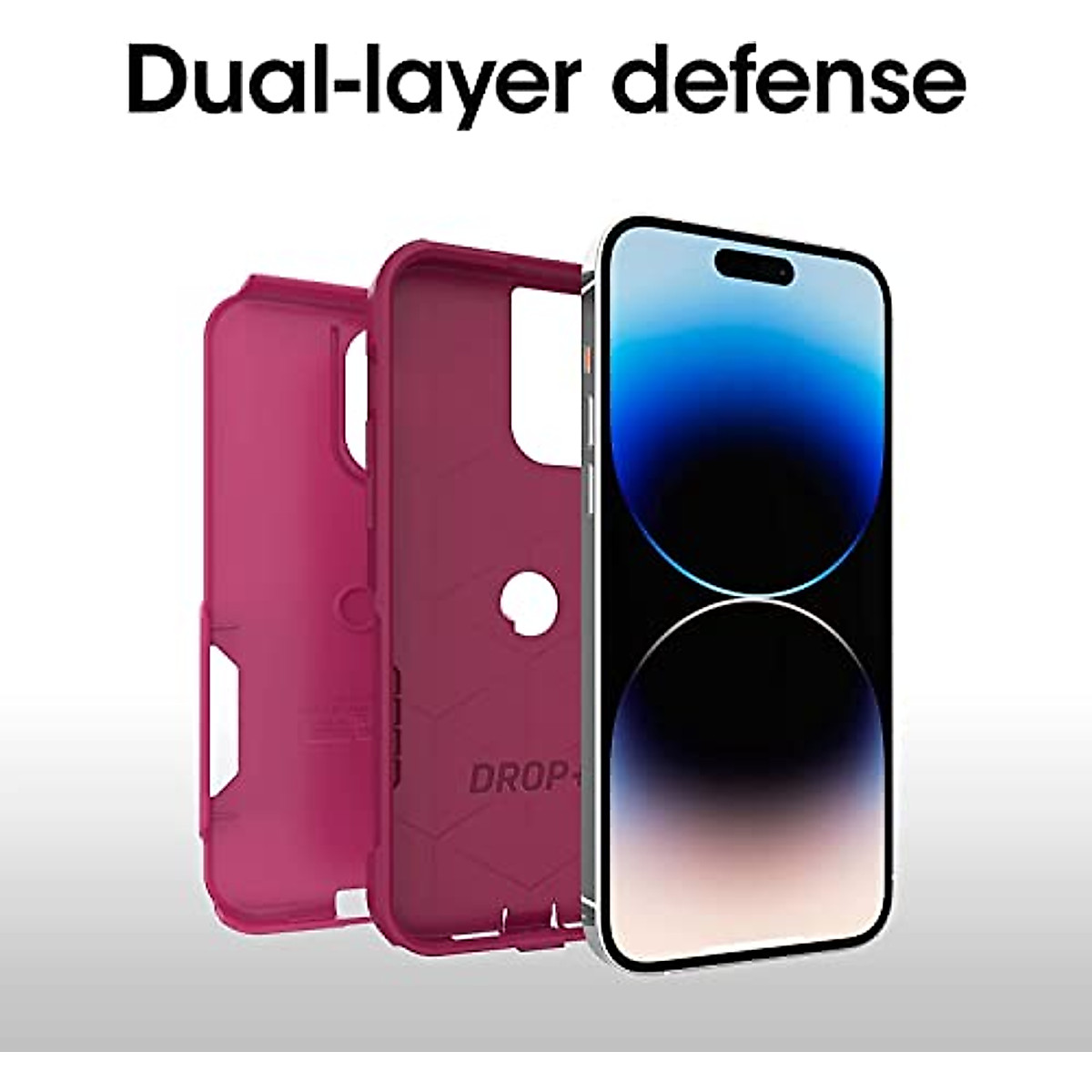 OtterBox Commuter Series Case for iPhone 14 Pro Max (Only) - Non-Retail Packaging - Into The Fuchsia (Pink)