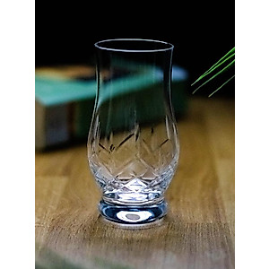 Amehla Whiskey Tasting Glasses, 7-ounce Taster Set of 2 Crystal Whisky Glasses - Snifter Sipping Bourbon Copita Glass for Nosing and Drinking Scotch, Brandy or other Spirits