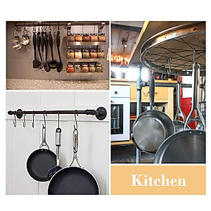 Lemonfilter S Hooks for Hanging Plants 3 Inch 20 Pcs S Metal Hooks,Black S Hooks for Hanging Shower Curtains, Hanging Kitchen Pots and Pans, Coffee Mugs, BBQ Utensils, Clothes, Plants