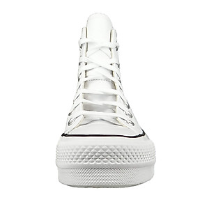 Converse Women's Chuck Taylor All Star Lift Clean HIGH TOP Sneaker, White/Black/White, 6 M US