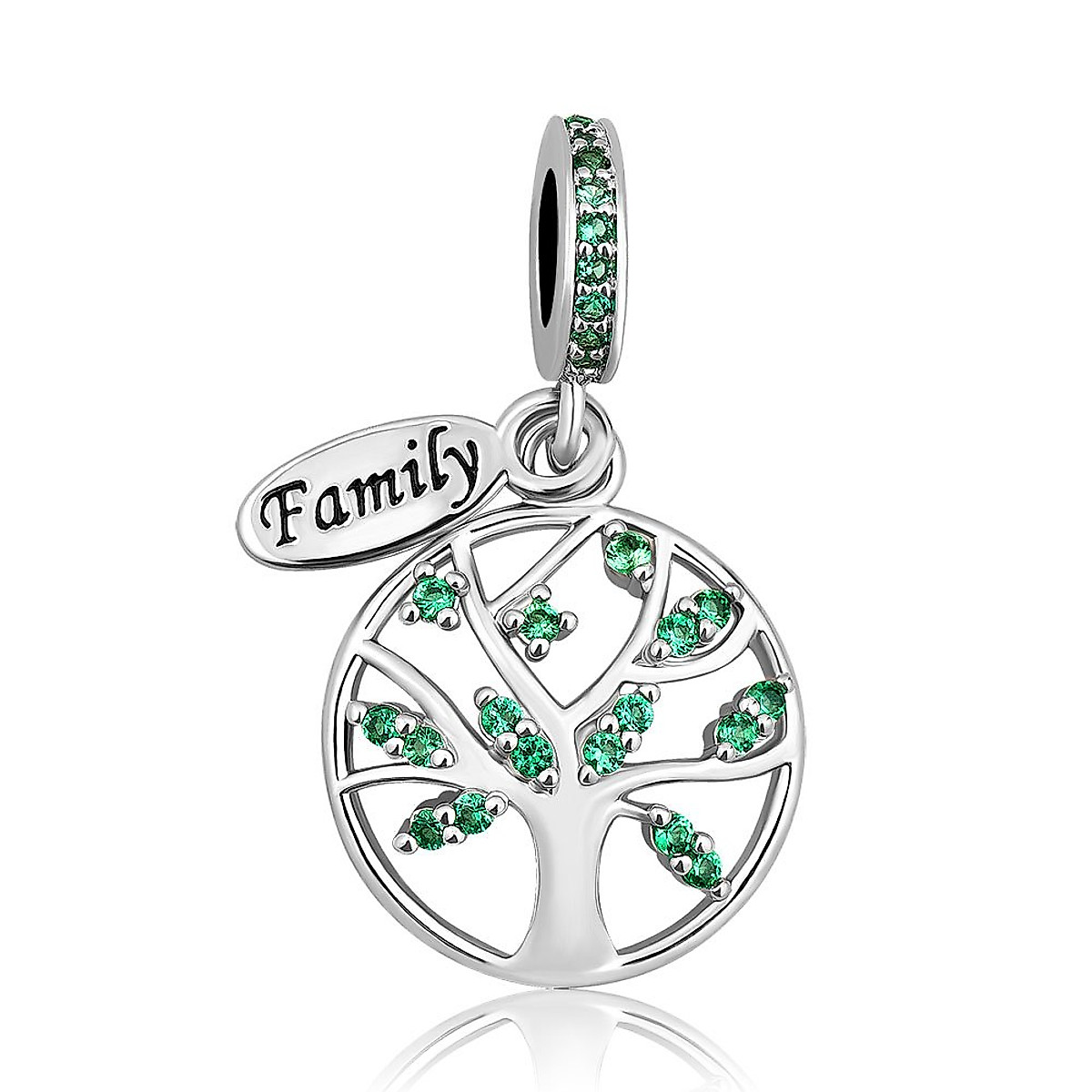 New Family Tree of Life Dangle Charm Bead for Bracelet Pendant (Family Tree)