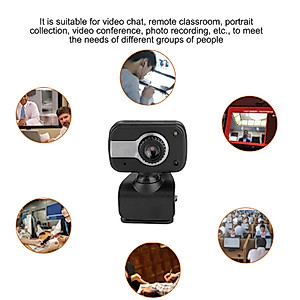 360 Degree USB Webcam with 0.3MP MIC for Laptop/PC/Monitor - High Definition Wireless Camera for MSN/ICQ Night - Perfect USB Camera for Computer, Laptop and More