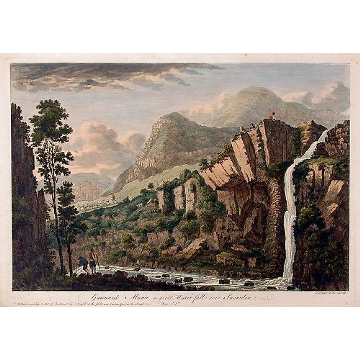 Gaunant Mawr, a great Water-Fall near Snowdon