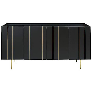 Signature Design by Ashley Brentburn Contemporary Accent Cabinet or TV Stand, Black