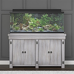 Flipper Wildwood 55 Gallon Aquarium Stand, Rustic White