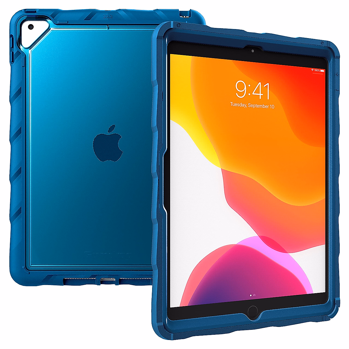 Gumdrop DropTech Clear Case Fits Apple iPad 9th | 8th | 7th Gen (10.2-inch) Designed for K-12 Students Teachers & Classrooms–Drop Tested Rugged Shockproof Bumpers for Reliable Device Protection – Teal