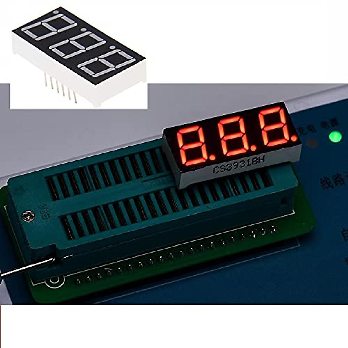 Bettomshin 5Pcs LED Digital Tube Common Anode 12 Pin 4 Bit 1.98 x 0.75 x 0.31inch(LxWxH) 0.56" Red Display Digital Tube 5641BH