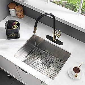 23 Inch Undermount Utility Sink Stainless Steel - Abironl 23×18×12 Undermount Laundry Room Sink 12 Inch Deep Undermount Kitchen Sink 16 Gauge Single Bowl Laundry Sink Outdoor Utility Sink
