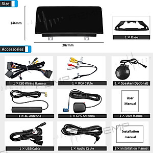 PEMP 10.25" F48 Android 10 IPS 1920x720 HD Screen, Qualcomm 8core 4+64GB CarPlay Android Auto Use The OEM Bluetooth get The Sound for BMW X1 F48 (2016-2017) NBT