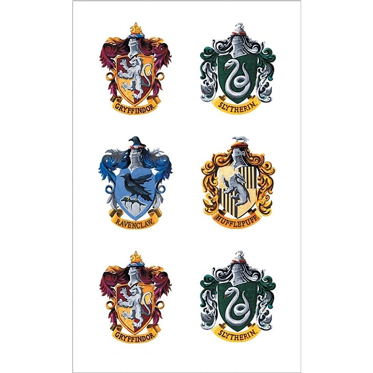 Playhouse Harry Potter Mini Hogwarts House Crests Pack of Three Perforated Sticker Half-Sheets - 1 Pack