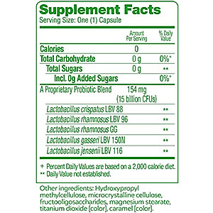 Probiotic with Strains to Support Digestive, Immune & Vaginal Health*, Culturelle Women’s Healthy Balance Probiotic, Gluten Dairy & Soy Free, 30 Count
