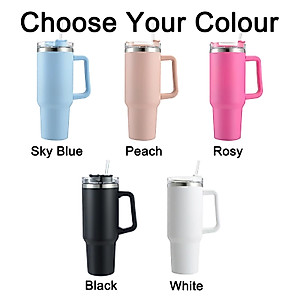 Personalized Tumbler with Birth Month Flower, Custom Tumbler with Name Insulated Cup Reusable Stainless Steel Water Bottle Travel Mug Mother Birthday Gifts for Women