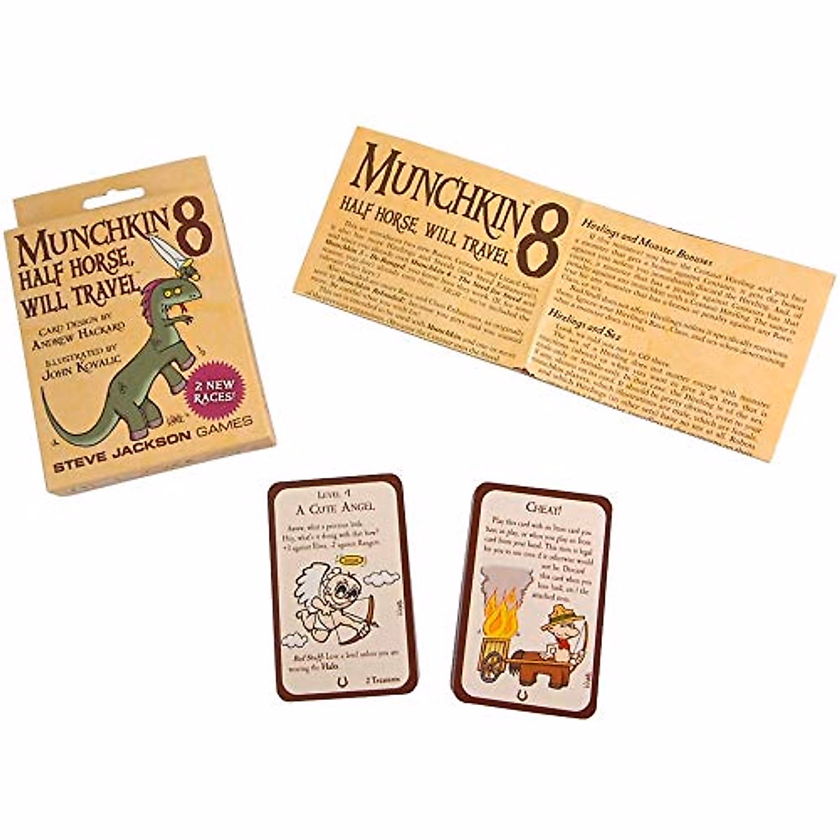 Munchkin 8 – Half Horse, Will Travel Card Game (Expansion) |112-Card Expansion | Adults, Kids, & Family | Fantasy Adventure RPG | Ages 10+ | 3-6 Players | Avg Play Time 120 Min | Steve Jackson Games