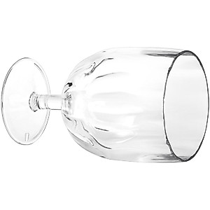 Suwimut Set of 8 Unbreakable Plastic Wine Glasses, 12 oz Plastic Stem Wine and Water Tumbler Stackable Goblets, Shatterproof Reusable Drinking Glassware for Poolside, Home, Outdoor, Wedding