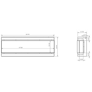 Modern Flames Redstone 36-Inch Built-in Electric Fireplace (RS-3626)