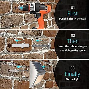 SEABLE Solar Step Light, Waterproof LED Solar Deck Lights Stainless Steel Solar Fence Lights for Garden Yard Patio Deck(Warm Light 2-Pack)