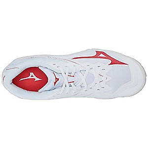 Mizuno Wave Lightning Z6 Womens Volleyball Shoe, White-red, 13