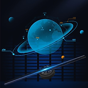 3D Hologram Fan WiFi Projector Hologram Fan 16.5“ Display App/Pc WiFi Real-Time Projection, Tabletop Holographic LED Ceiling Skylight Night Light for Halloween, Shop, Bar, Party Advertising Display