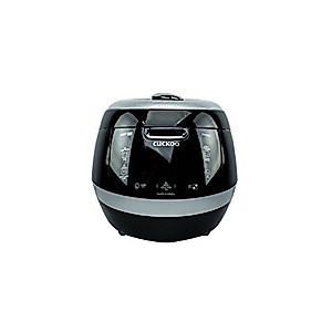 CUCKOO CRP-HY1083F | 10-Cup (Uncooked) Induction Heating Pressure Rice Cooker | 13 Menu Options, Auto-Clean, Voice Navigation, Stainless Steel Inner Pot, Made in Korea | Black