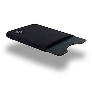 Modern Carry Elastic Minimal Card Holder, Minimalist Wallet for Men & Women, Credit Card & Business Card Holder, Slim Credit Card Wallet - Ultra Thin w/ 2 Card Slots (Black)