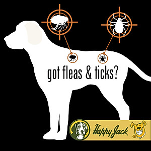 Happy Jack Flea and Tick Powder for Dogs & Puppies, Flea Powder for Carpets, Flea Treatment & Control, Kills Fleas, Ticks & Lice, Odorless & Non-Staining, Dust on Sleeping Quarters & Furniture (5 oz)