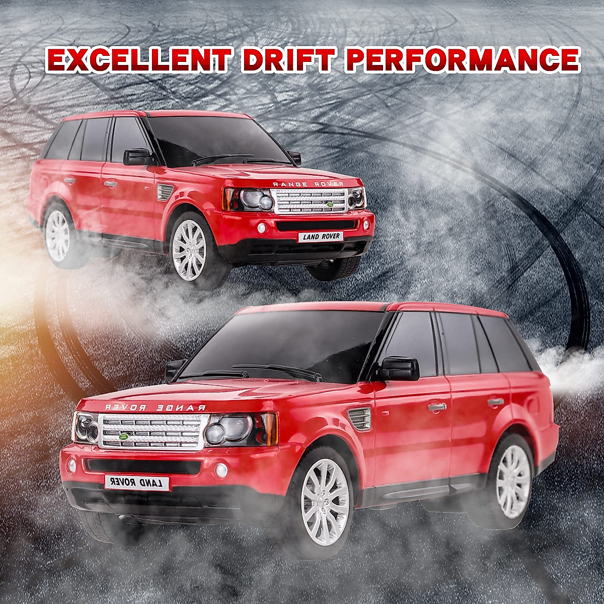 RÄDER Licensed RC Series,R/C 1:24 Range Sport Remote Control Car, Electric Sport Racing Hobby Toy Car, Model Vehicle for Boys and Girls Teens and Adults Gift Red