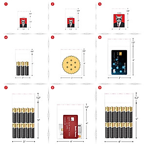 EachDusto 3"x4" Self Adhesive Cellophane Bags Tiny Self Stick Cello Pouch 500pcs Clear OPP Poly Glassine Baggies 2mil for Cookie Seeds Beads Powder Candy Lipstick Cards Earrings Biscuits