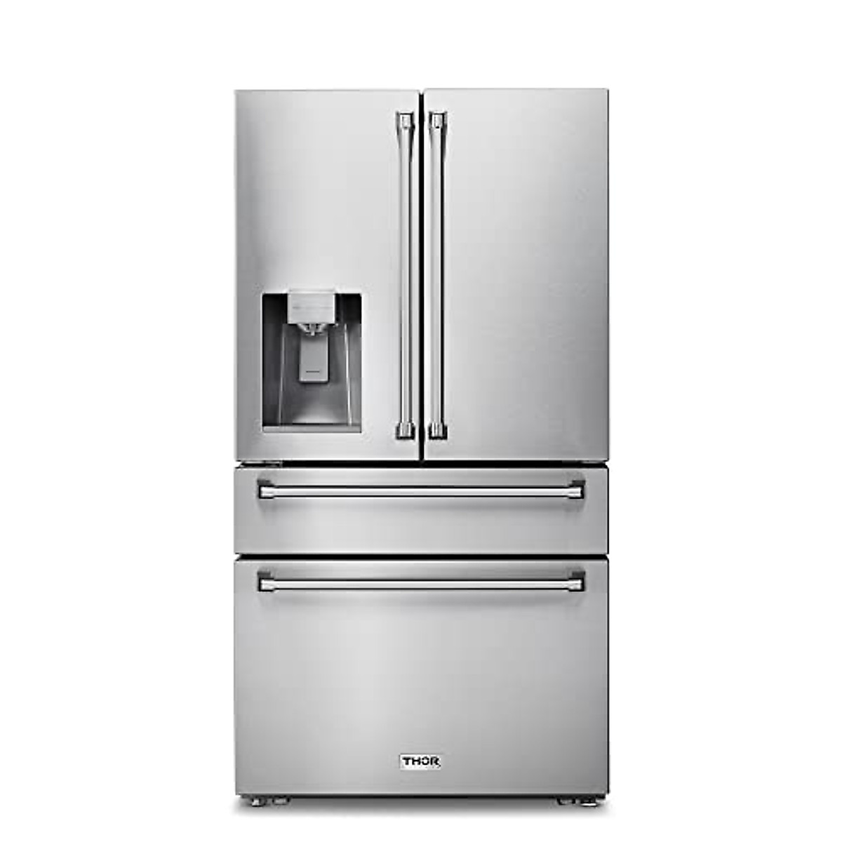 Thor Kitchen 36 Inch Professional French Door Refrigerator with Ice and Water Dispenser - TRF3601FD