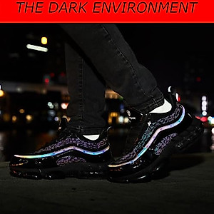 Steel Toe Shoes for Men, Lightweight Breathable Indestructible Work Shoes, Puncture Proof Comfortable Steel Toe Sneakers Non Slip Safety Shoes for Women Black