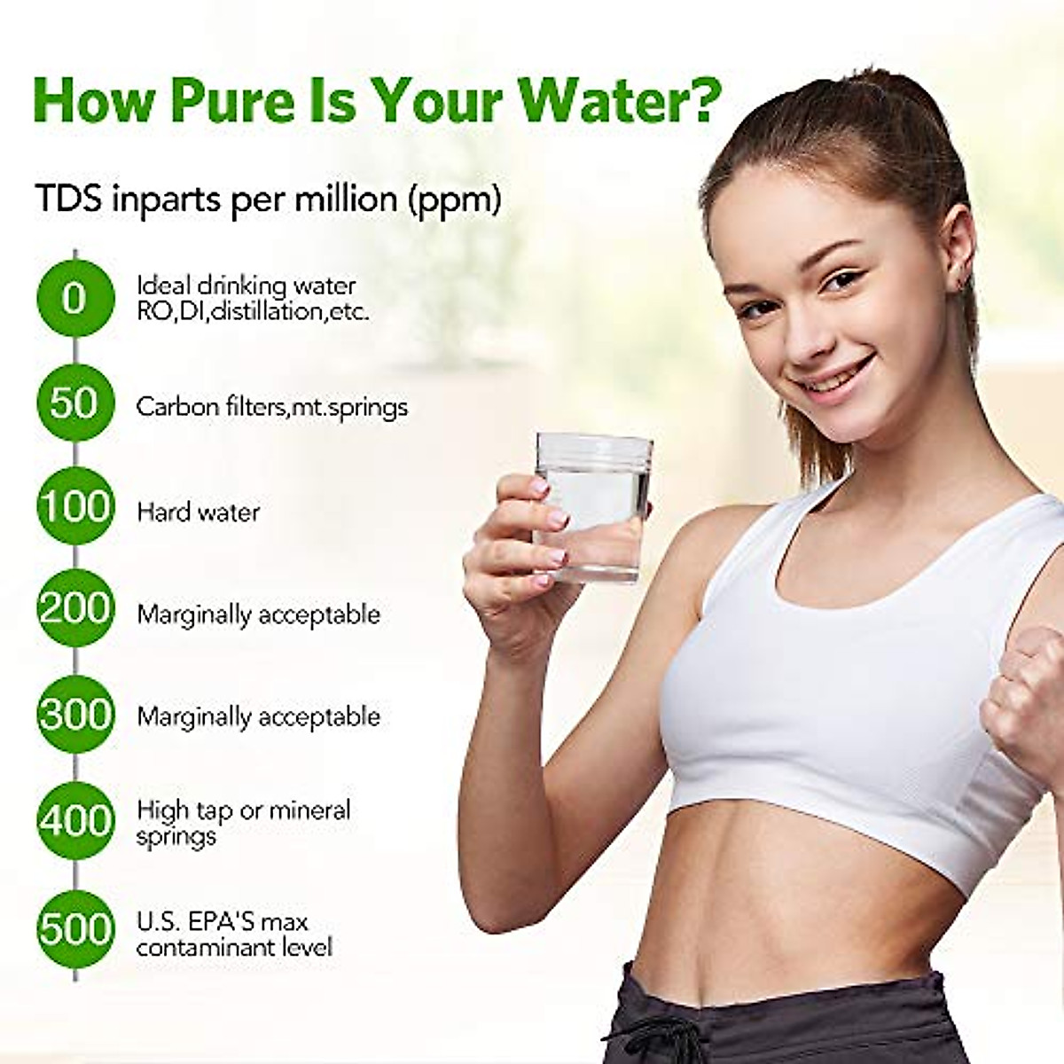 Hofun TDS Meter, 3 in 1 TDS, EC & Temperature Meter, Accurate & Reliable PPM Meter, Digital Water Testing kits for Drinking Water Quality, Tap, Well, Swimming Pool, Aquarium, RO/DI System, Hydroponics