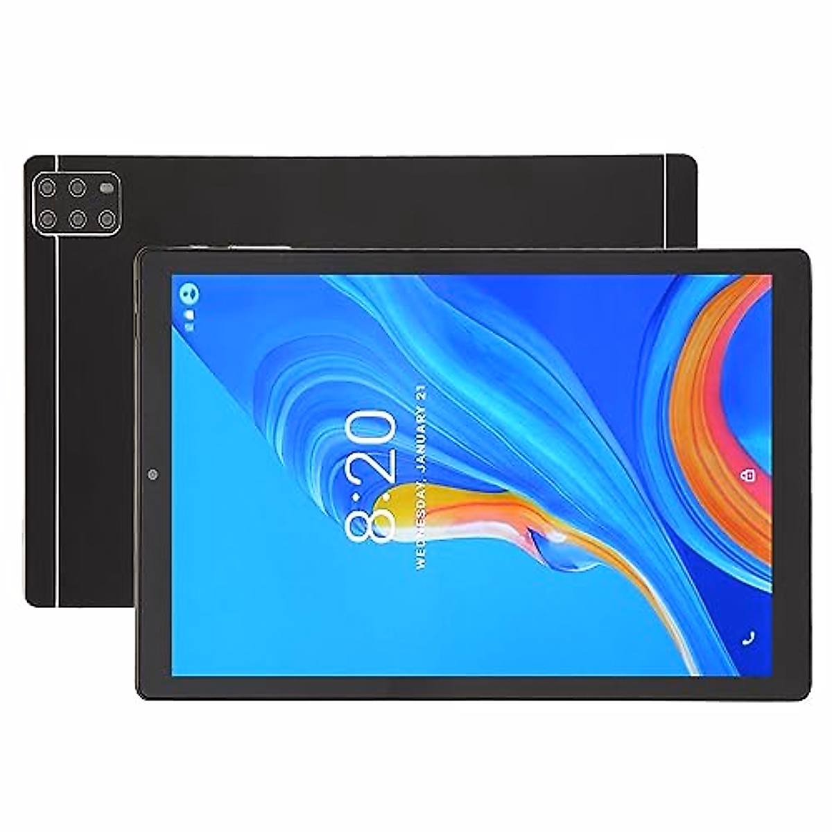 Airshi 10.1 Inch 2 in 1 Tablet, 6GB 128GB HD Tablet 1960x1080 for Study (US Plug)