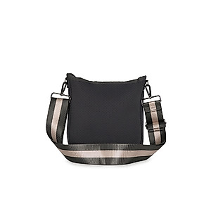 Haute Shore - Jeri Safari Crossbody Tote, Green Camo W/Black & Gold Stripe