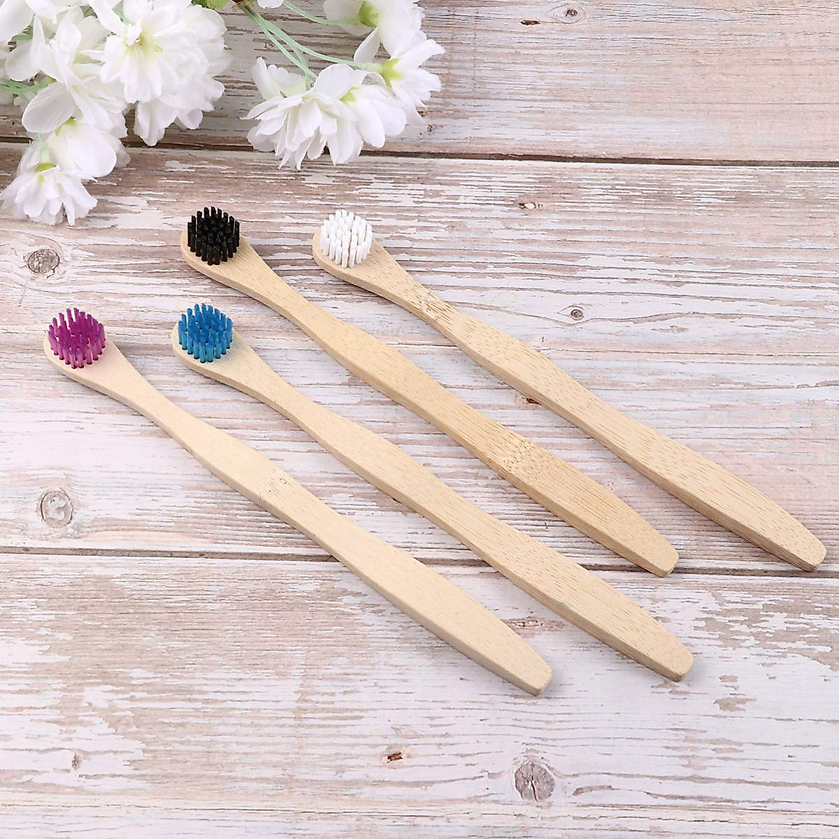 Toothbrush Adults Brush 4pcs Bamboo Brush Oral Bad Breath Brush Deep Cleaning Tool for Men Women Adults Cleaning
