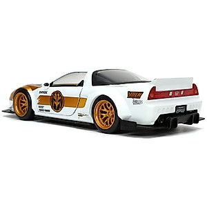 Jada Toys Power Rangers 1:24 2002 Honda NSX Type-R Japan Spec Die-cast Car with 2.75" White Ranger Figure, Toys for Kids and Adults