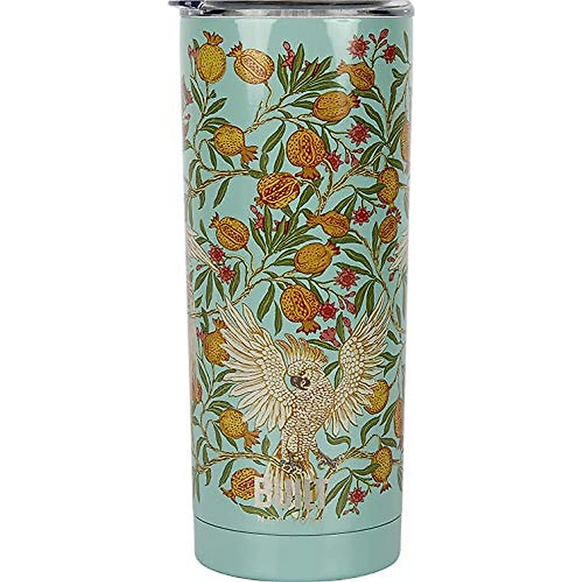 BUILT Insulated Travel Mug with Lid, V&A Cockatoo Design, Stainless Steel, 590 ml