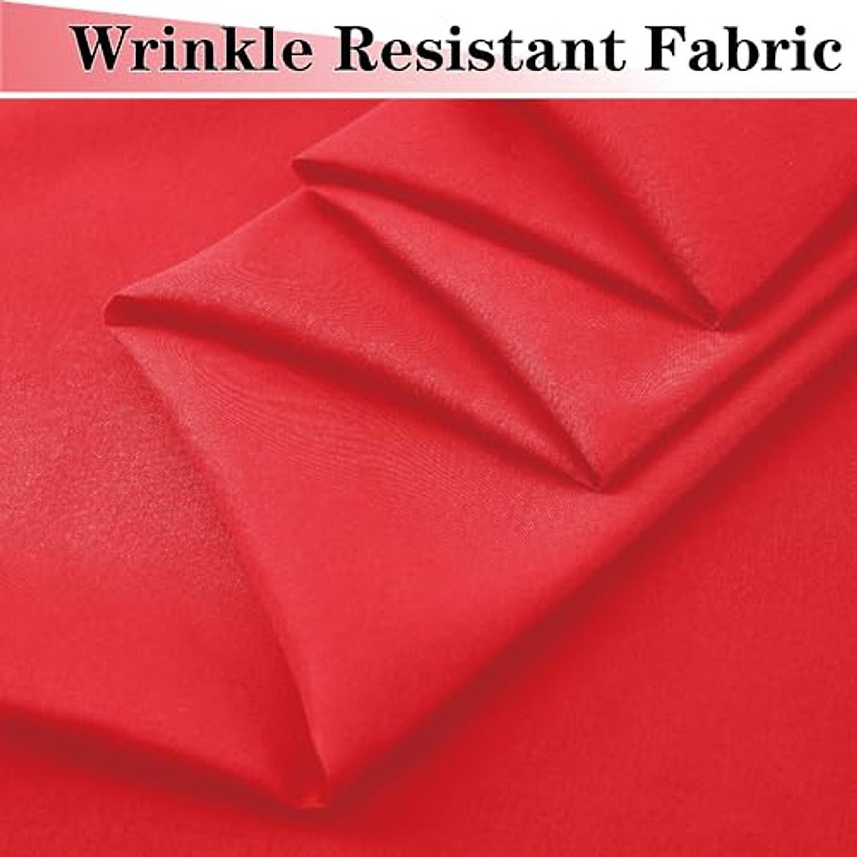 10x10FT Red Backdrop Curtains for Party, 2 Panels 5x10FT Thick Polyester Backdrop Drapes, Wrinkle Resistant Photography Background Drapes for Wedding Birthday Home Decoration