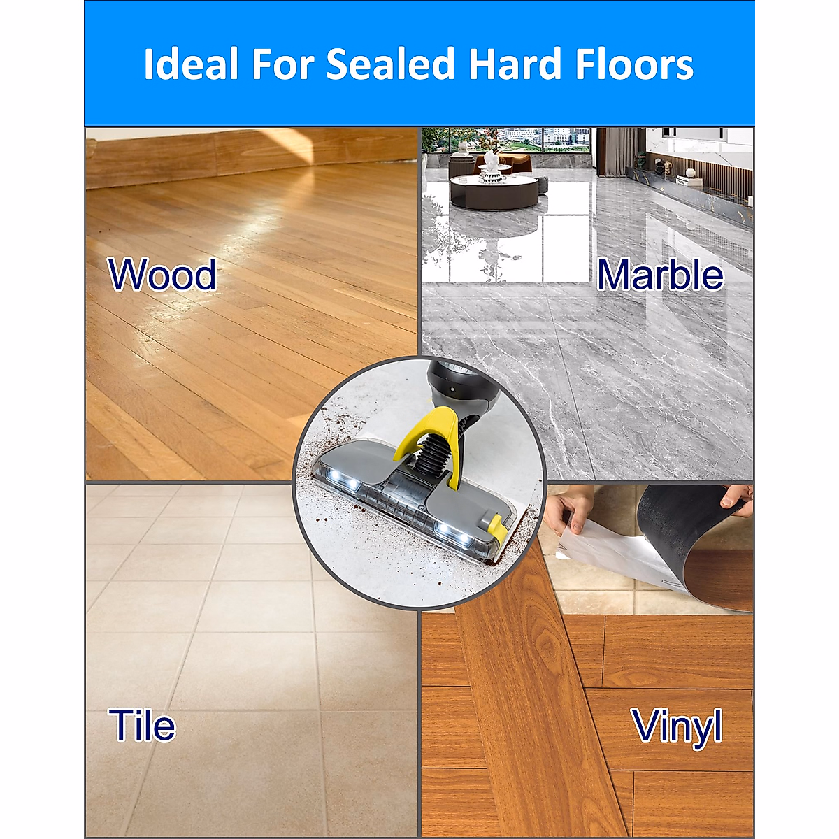 Portek Vac Mop Replacement Pads for Shark VACMOP VM252 VM250 VM200 VM190 VMP30, Upgrade Disposable Vacmop Pad Refills (10 Count, White)