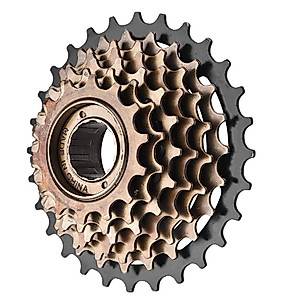 Maxmartt Cassette Flywheel, 7 Speed Bike Cassette, 14T-28T Bike Rear Multistage Flywheel,Bicycle Freewheel Cassette Sprocket 7 Speed Mountain Bike Replacement Accessory