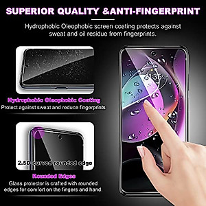 Cizerin 4 Pack Screen Protector for Motorola Moto G 5G 2022-2 Pack Tempered Glass Screen Protector and 2 Pack Camera Lens Protector - Shatter Proof- HD Clarity