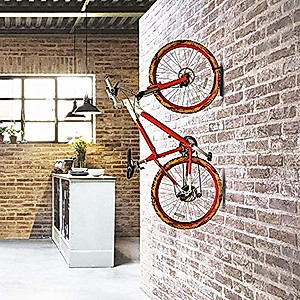 DIRZA Bike Rack Garage Wall Mount Bike Hanger Bike Hooks Bike Storage Bicycle Vertical System for Garage Indoor Shed - Easily Hang/Detach - Holds up to 65 lb with Screws Black